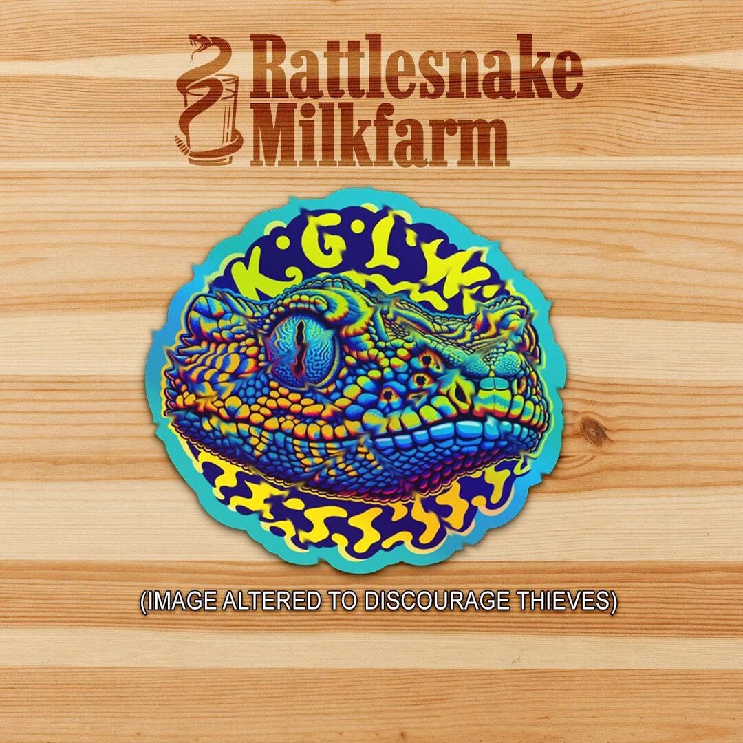 Rattlesnake Head Holographic King Gizzard and the Lizard Wizard Sticker ...