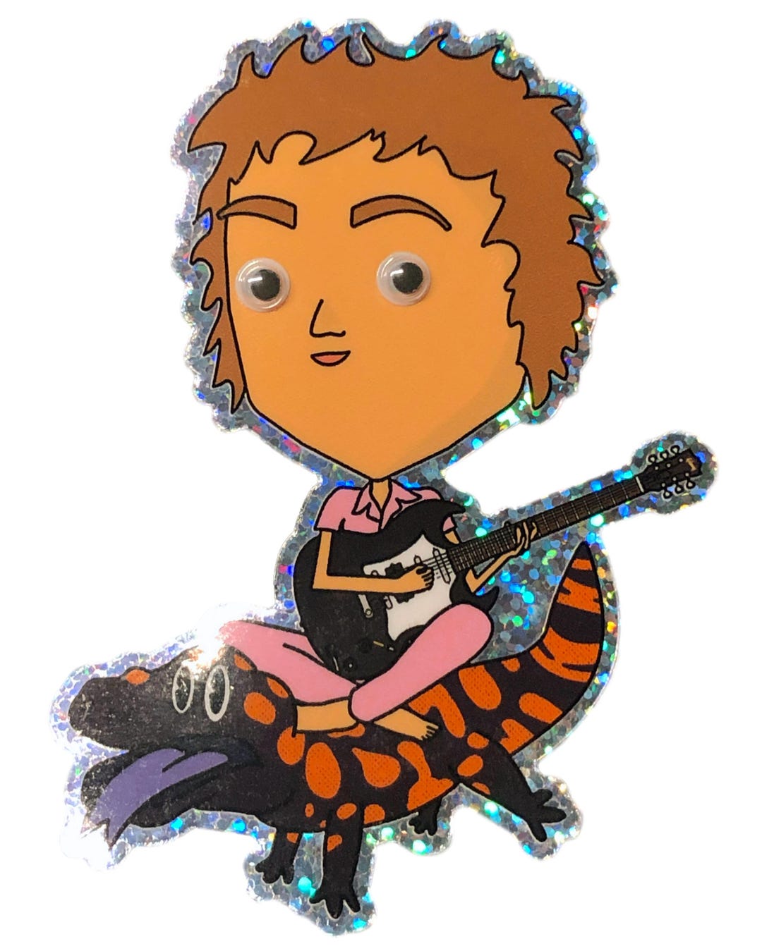 King Gizzard Sticker: Glitter Stu on Gila Monster With Googly Eyes - Etsy