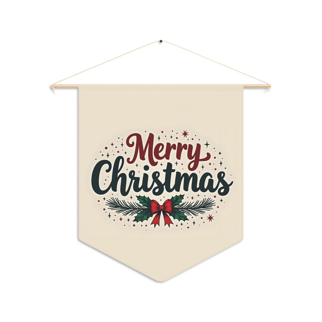 Merry Christmas Pennant Banner, Home Wall Decor, Winter Wall Decor ...