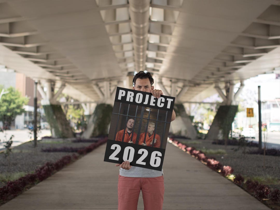 Project 2026 Protest Sign: Anti-trump, Anti-elon Foam Board Poster - Etsy