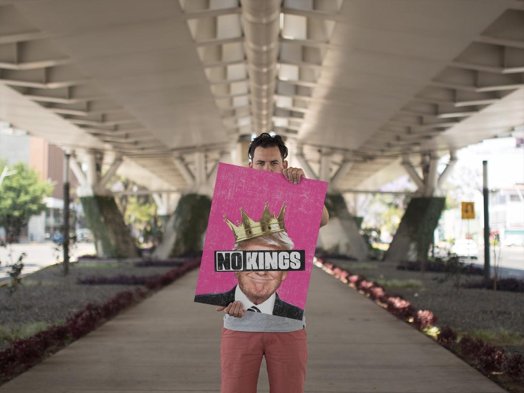 No Kings Anti-trump Protest Sign: Political Activist Rally Poster - Etsy