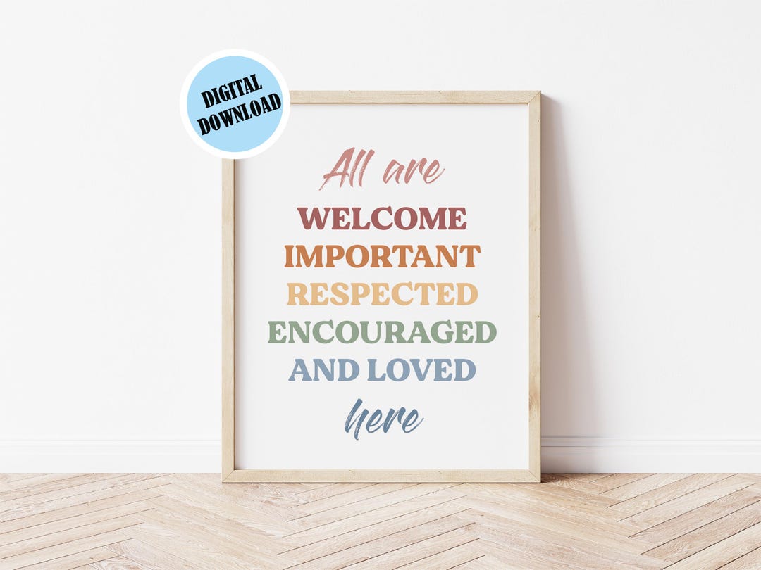 Rainbow Classroom Poster: Educational Nursery Print (digital Download ...