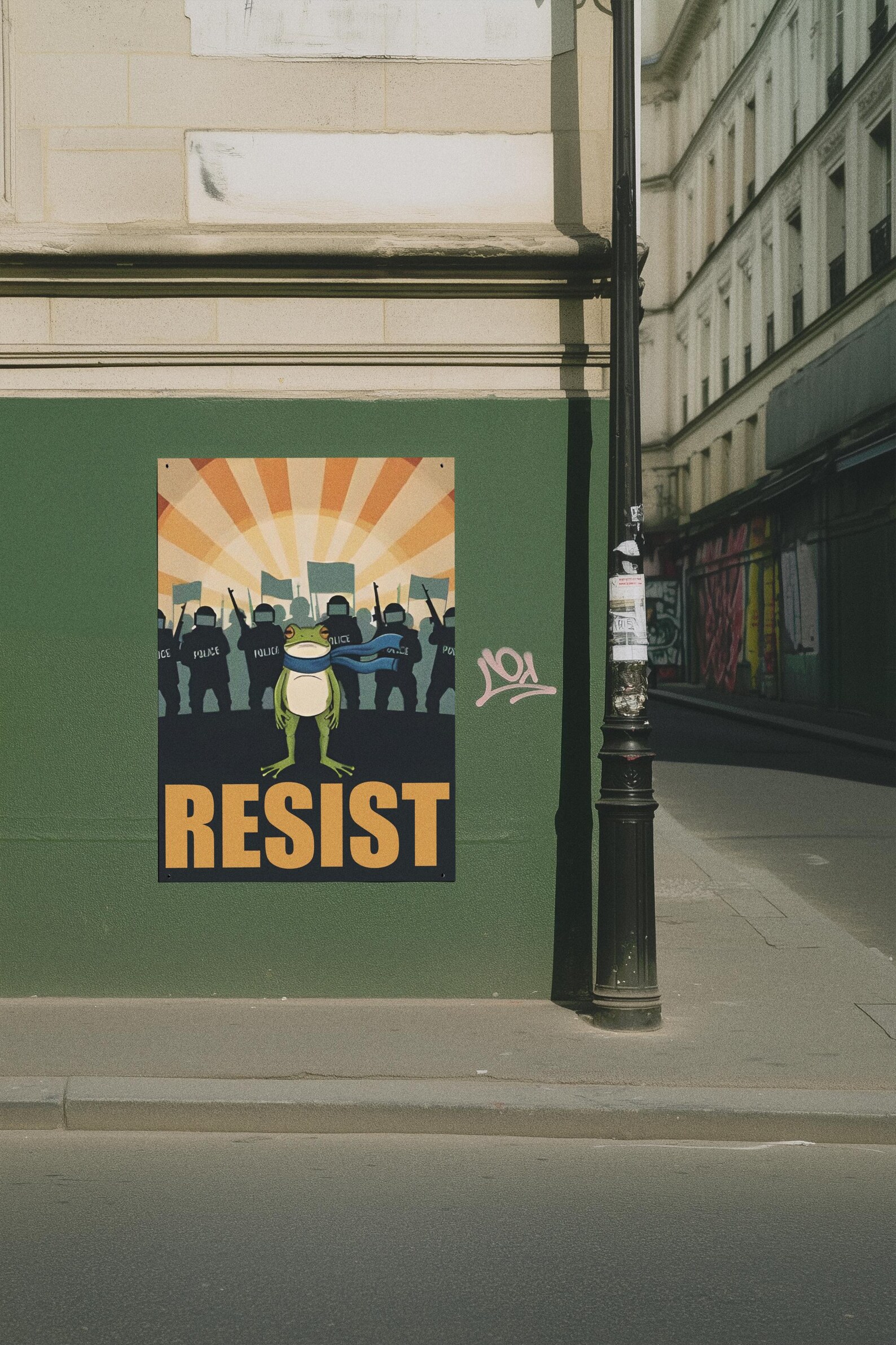 Portland Frog and Police Protest Poster: Anti Trump, Anti Ice Protest ...