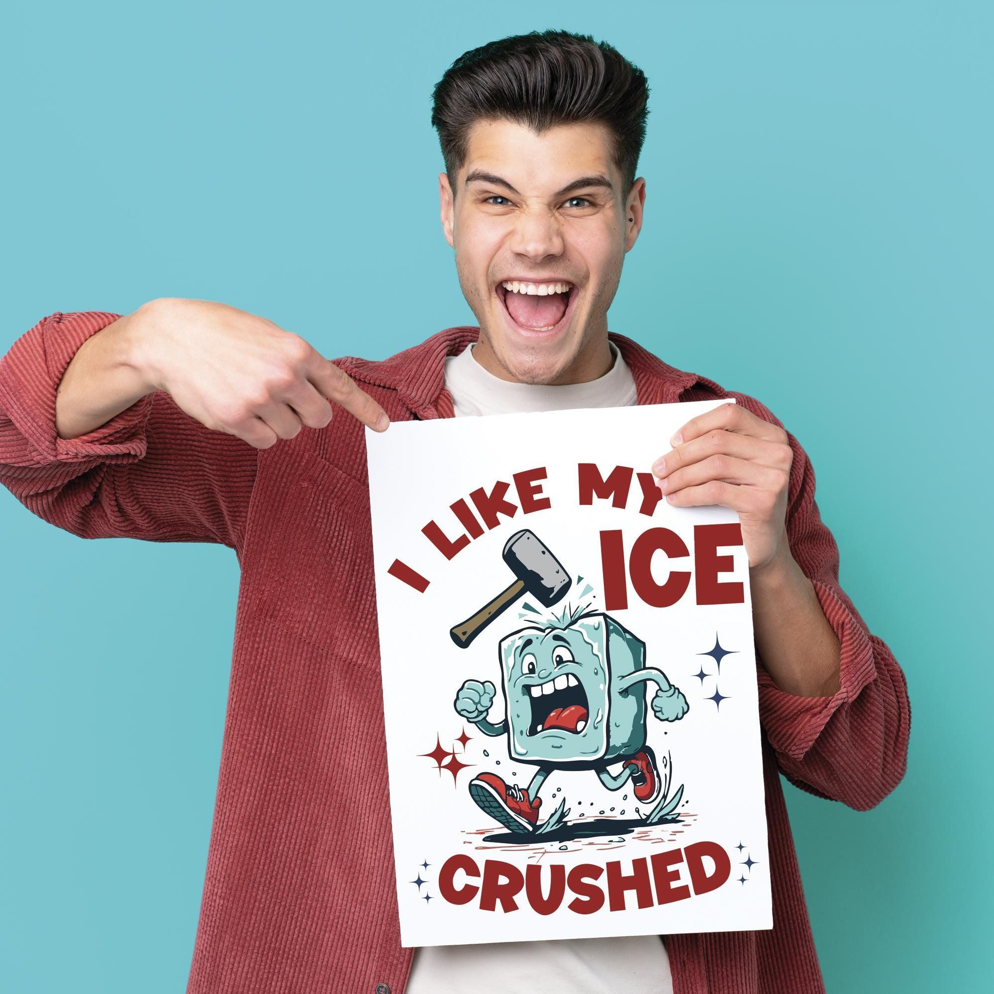 I Like My ICE Crushed" Protest Poster, Anti-ice Wall Art, Immigration ...