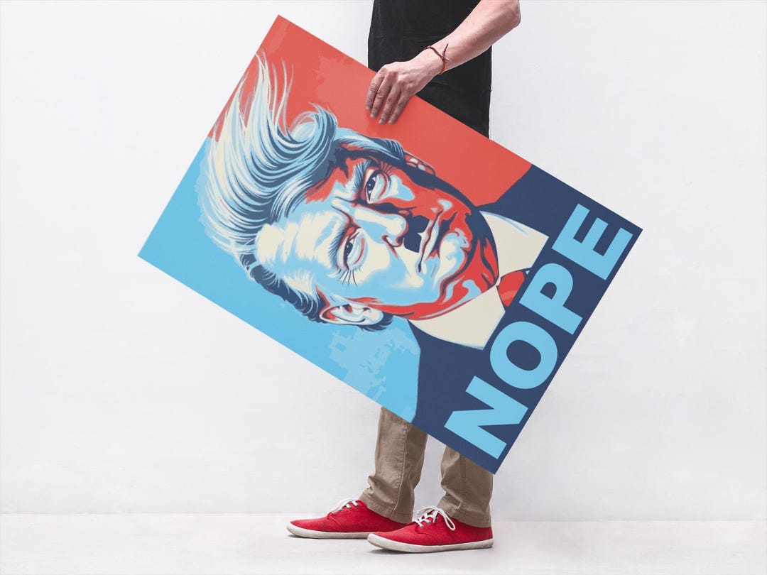 Digital Download Nope Trump Poster, Anti Trump Resistance Nope to ...