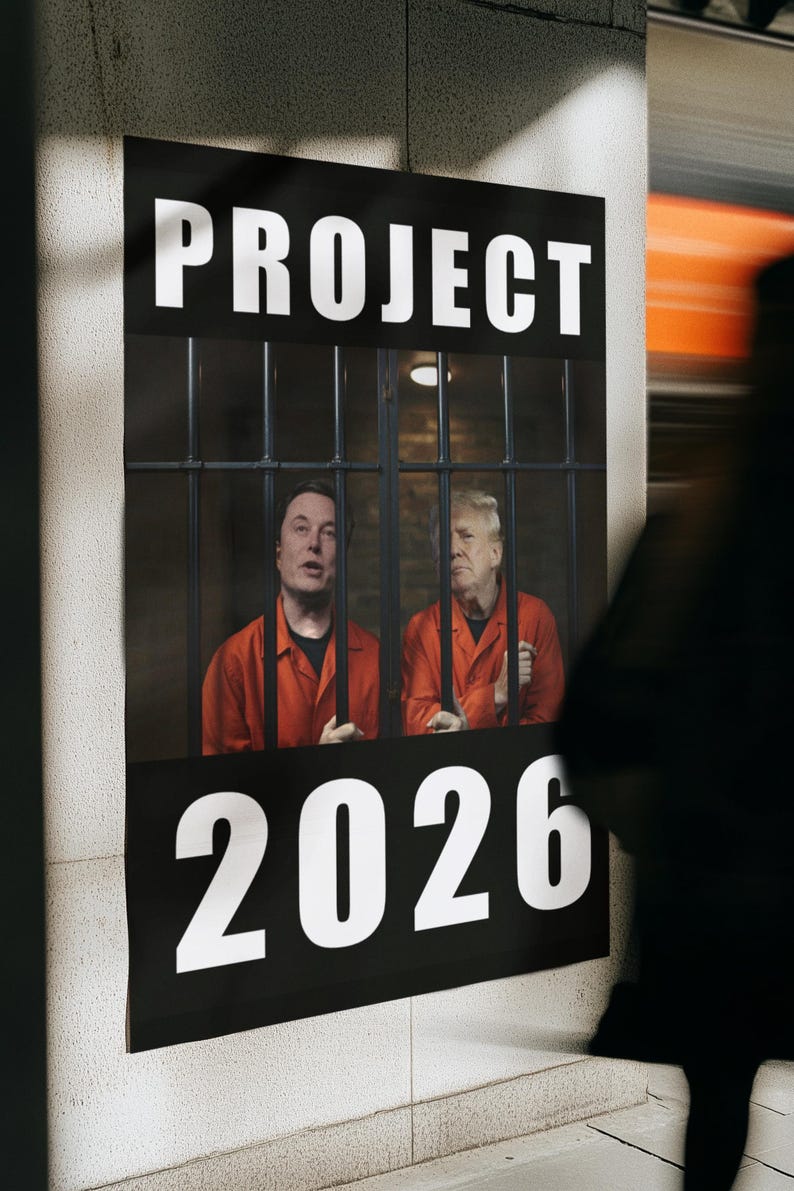 Project 2026 Protest Sign: Anti-trump, Anti-elon Foam Board Poster - Etsy