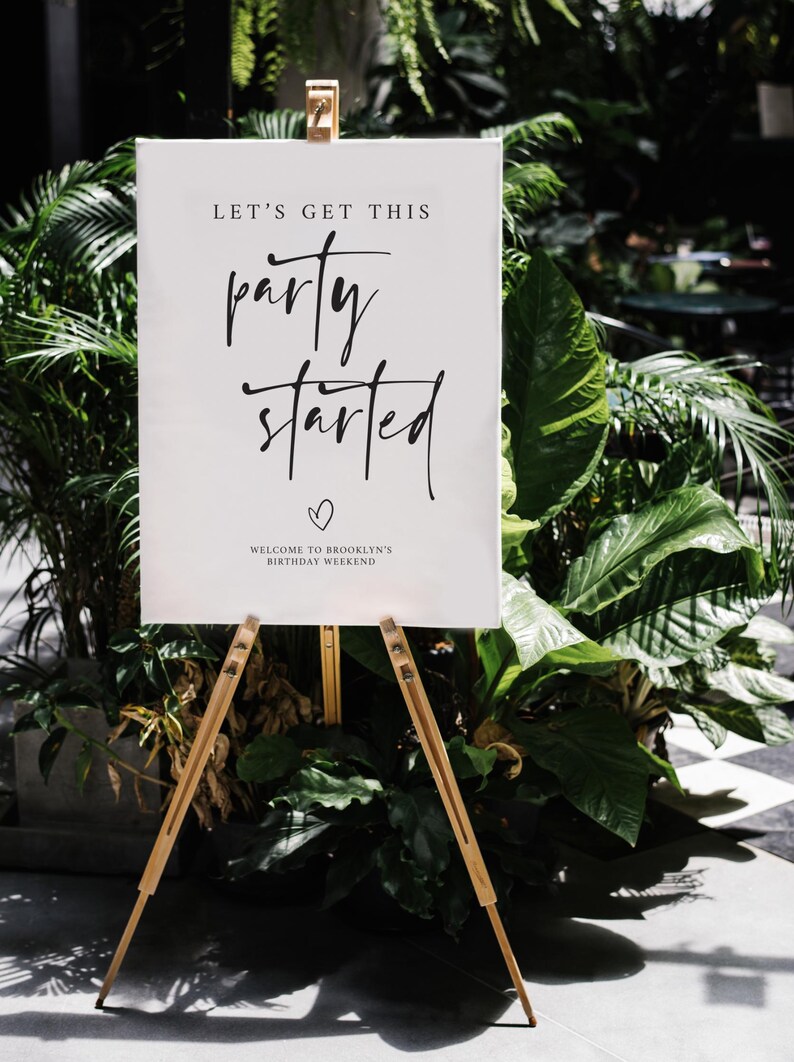 Party Welcome Sign: Birthday, Wedding Poster (digital Download) - Etsy
