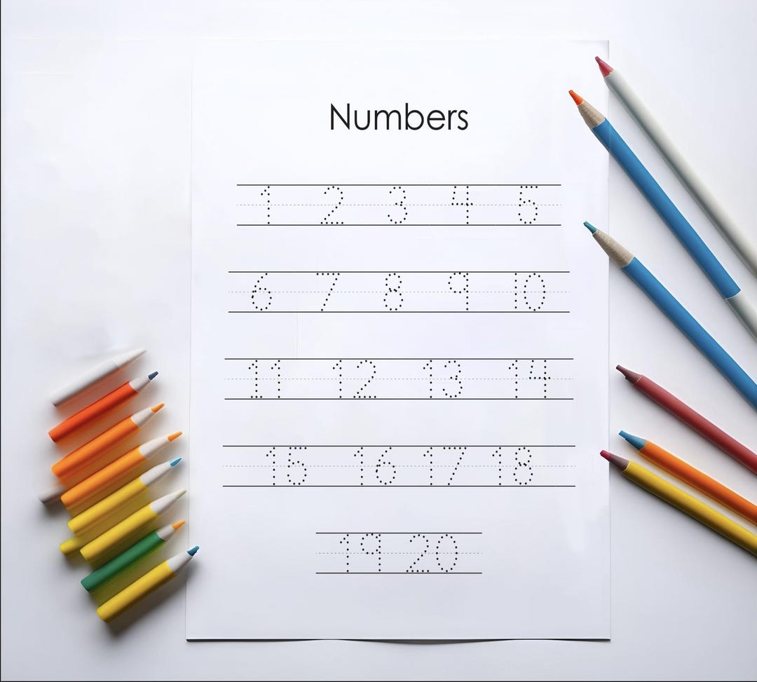 Numbers Practice Worksheet, Printable Page, Color Me, Printable Color ...