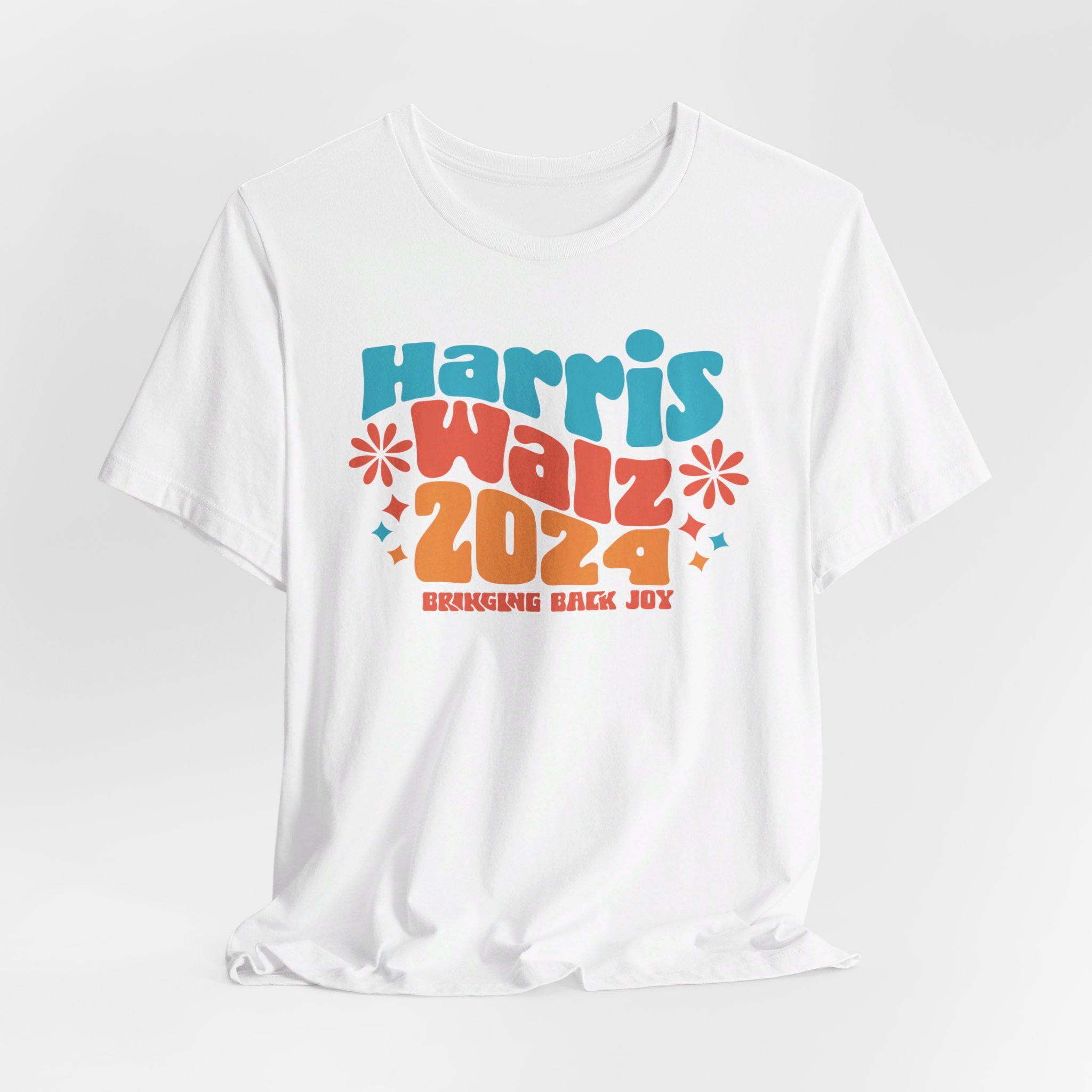 Harris Walz Bringing Back Joy Groovy Tshirt, Kamala Harris Shirt ...