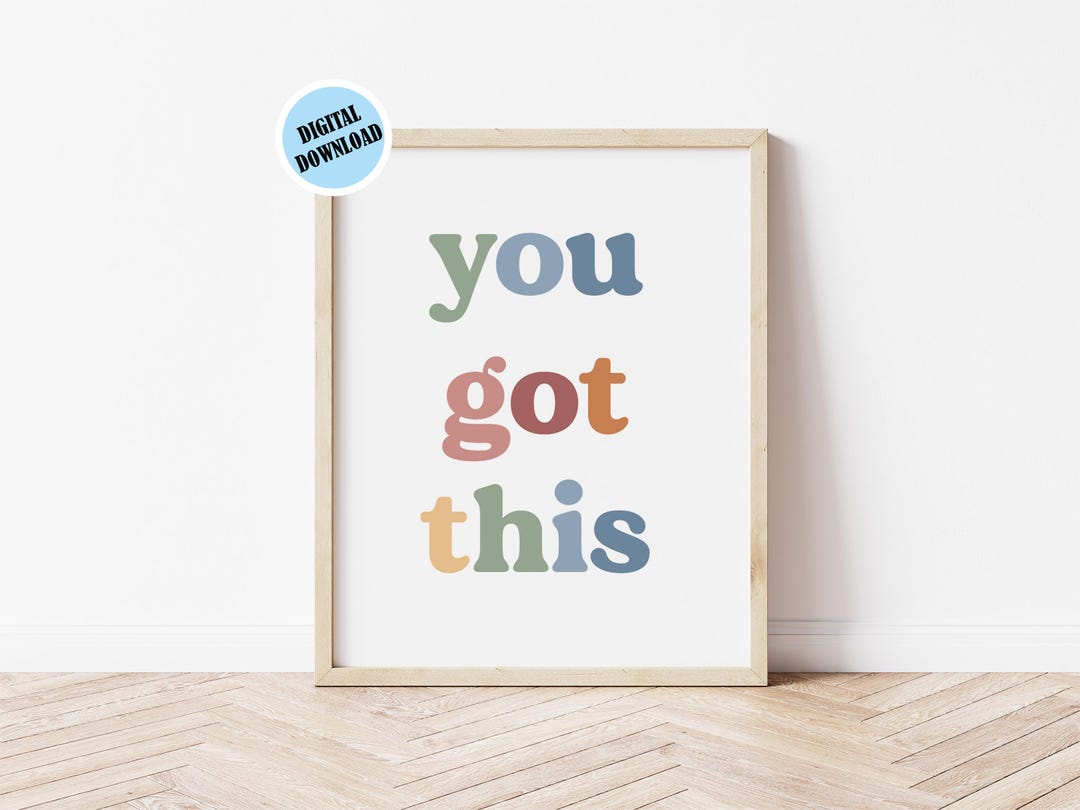 You Got This Poster, Homeschool Educational Posters, Rainbow Print ...