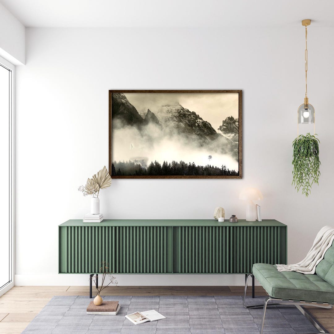 Hoth Battle Star Wars Wall Art – Sci-fi Mountain Landscape Print – AT ...