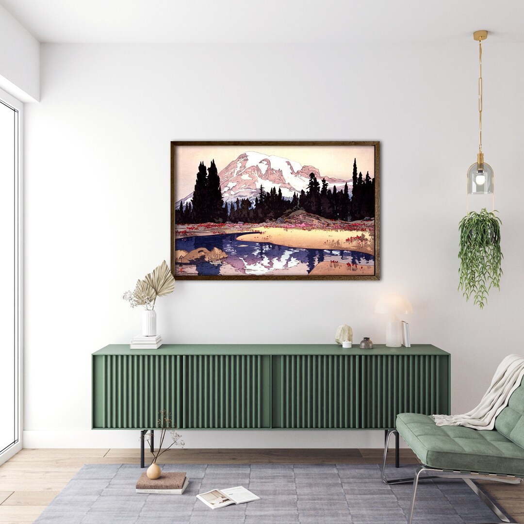 Framed by Yoshida Hiroshi Japanese Art Print "mt. Rainier (reniya-yama ...