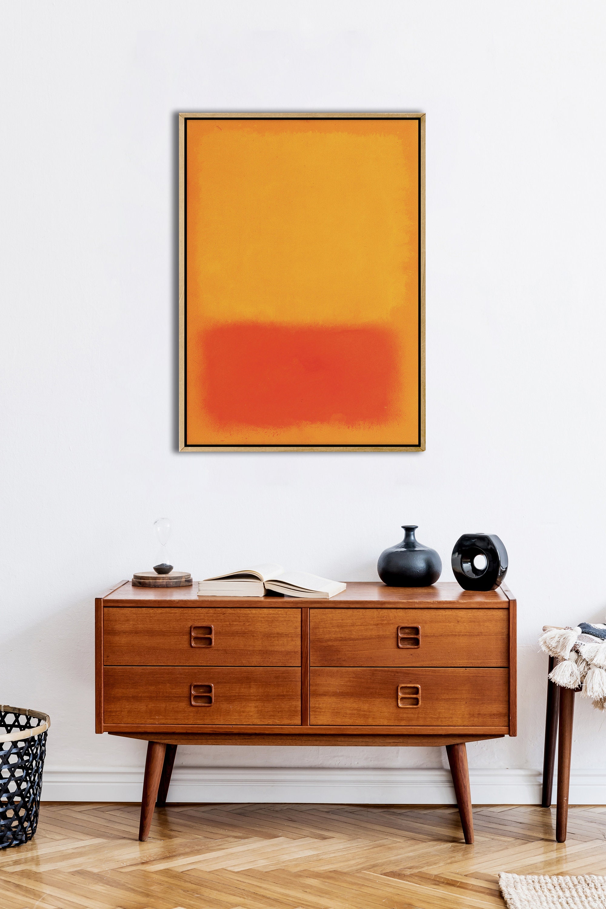 Framed Mark Rothko Retrospective Poster Orange Wall Art, Wall Hanging ...