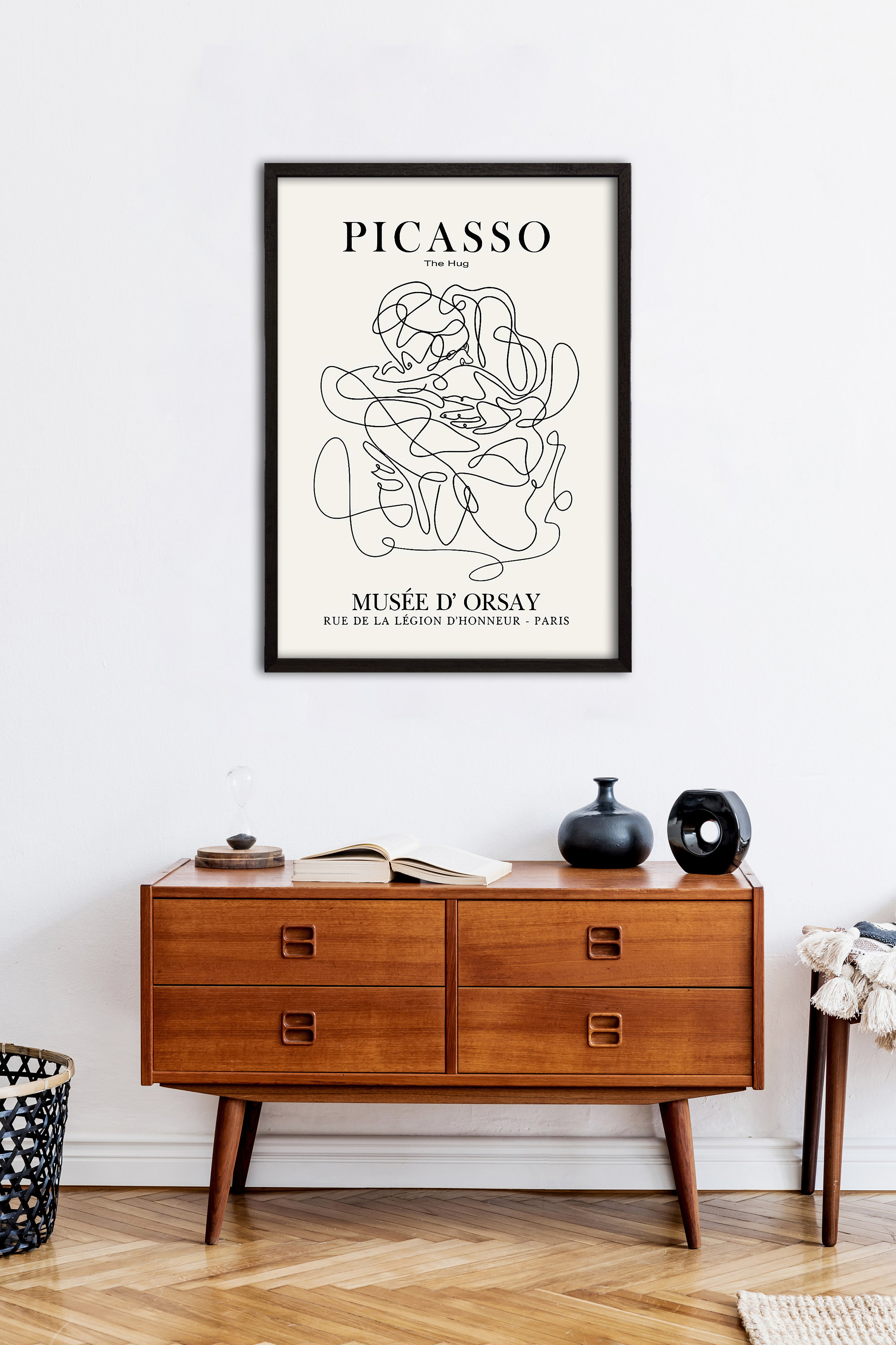 Pablo Picasso, the Hug Poster, Picasso Abstract Line Art Print, Mid ...