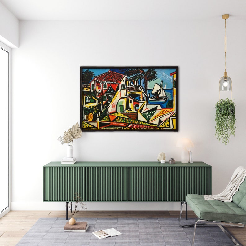 Framed Pablo Picasso Mediterranean Landscape Art Print Reproduction ...