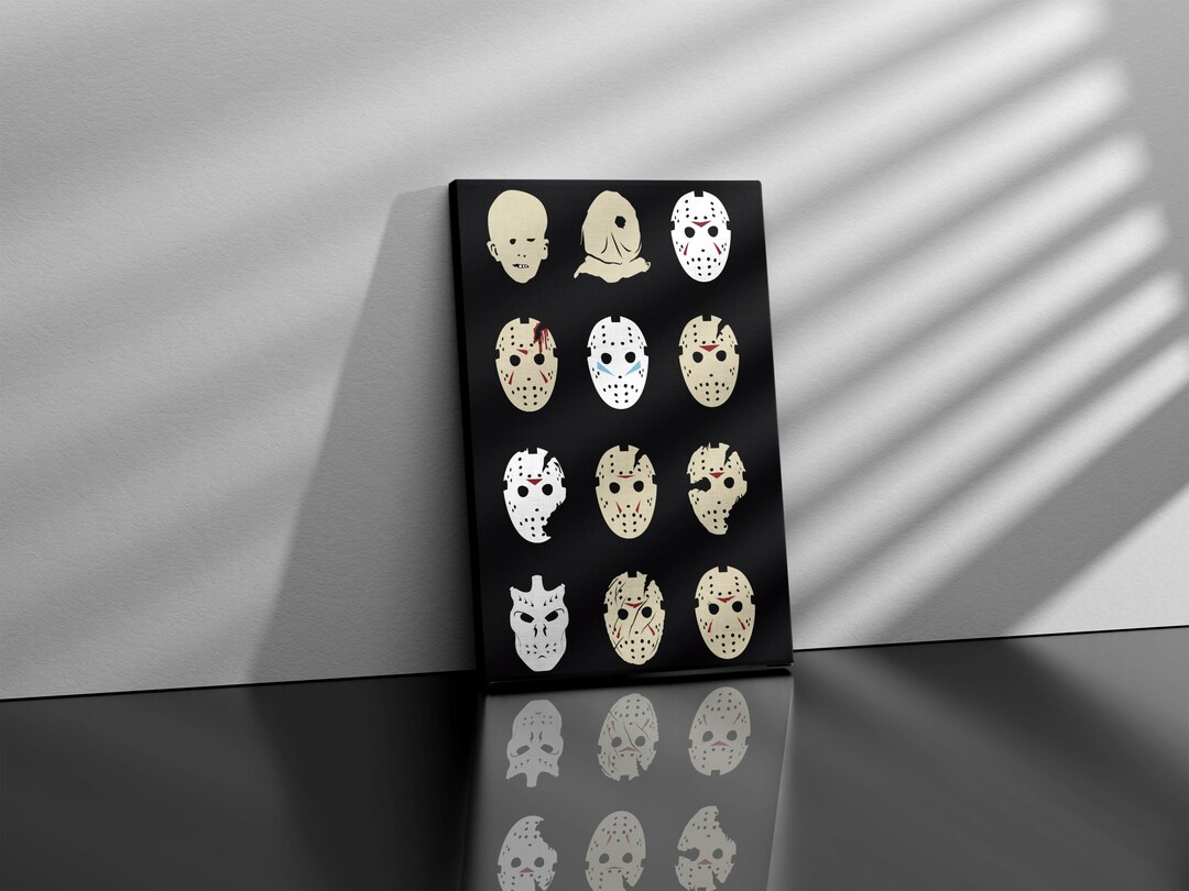 JASON VOORHEES: Friday the 13th, Every Mask Poster, Evolution of Jason ...