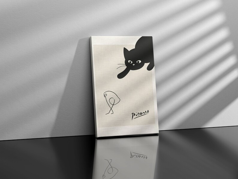 Picasso Cat Poster, Picasso Drawing, Picasso Animals, Funny Poster ...