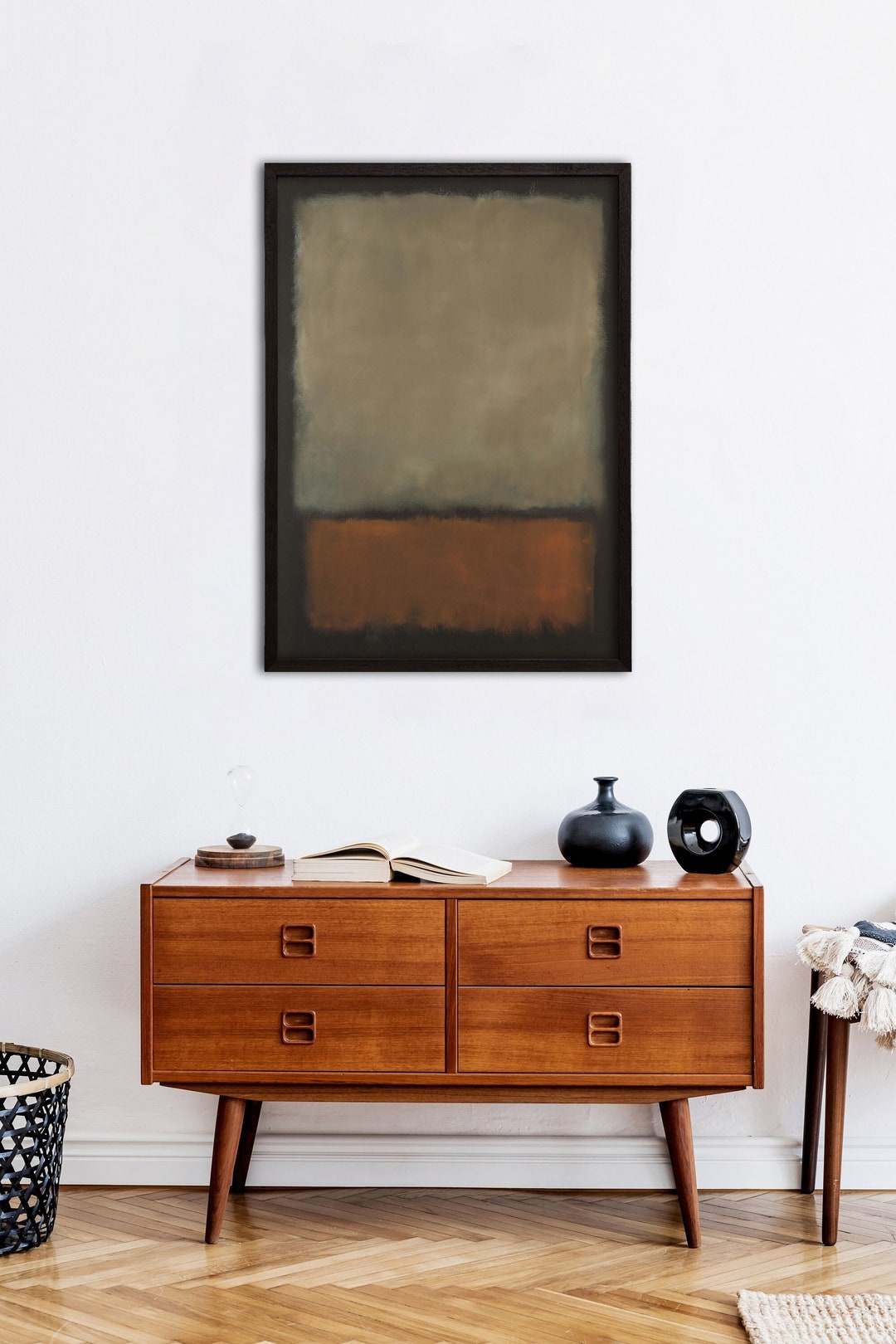 Framed Rothko Wall Art,mark Rothko Poster, Brown Minimalist Print, Home ...