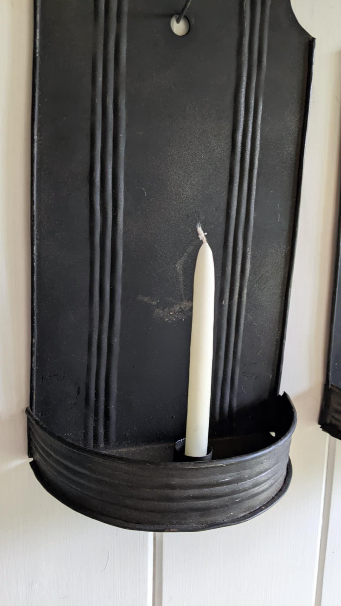 Vintage Handmade American Colonial Wall Sconces Tin Pair From New ...