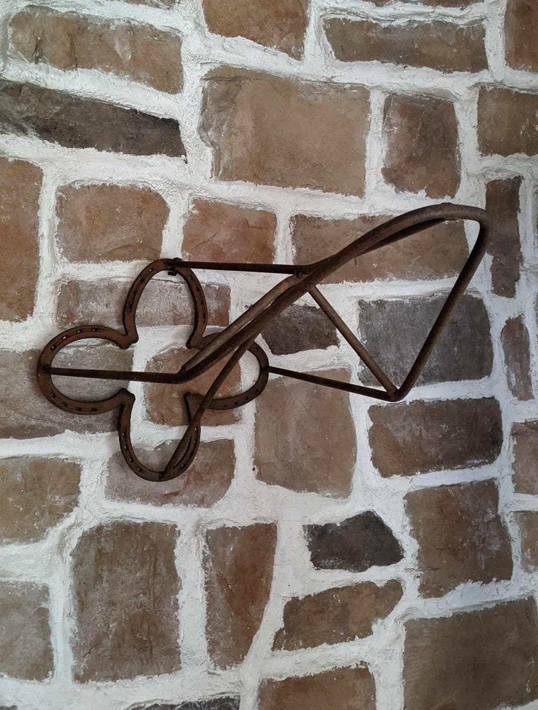 Antique Saddle Rack, Handmade Cast Iron Wall Equestrian Tack Rest ...