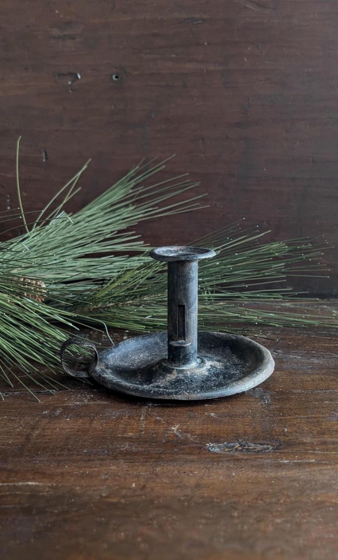 Antique 19th Century Hog Scraper Candlestick From New England Early ...