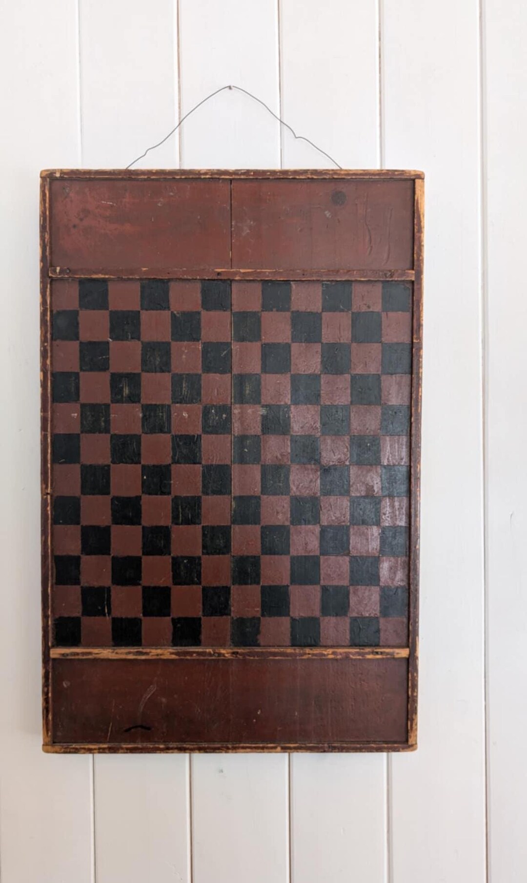 Antique Early 20th Century Quebec, Canada Checker Game Board, Black and ...