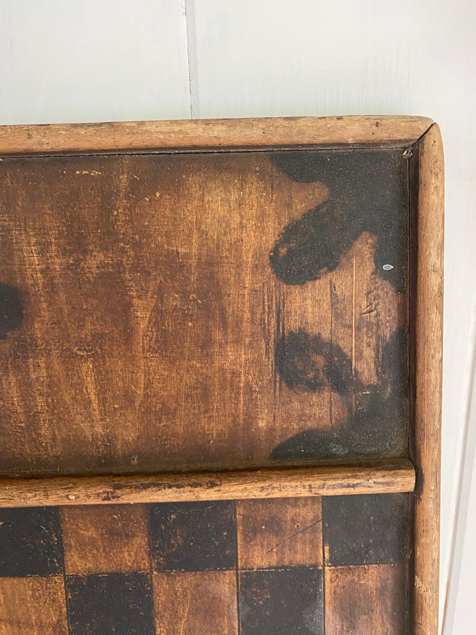 Antique 19th Century Quebec, Canada Checker Game Board, Black Original ...