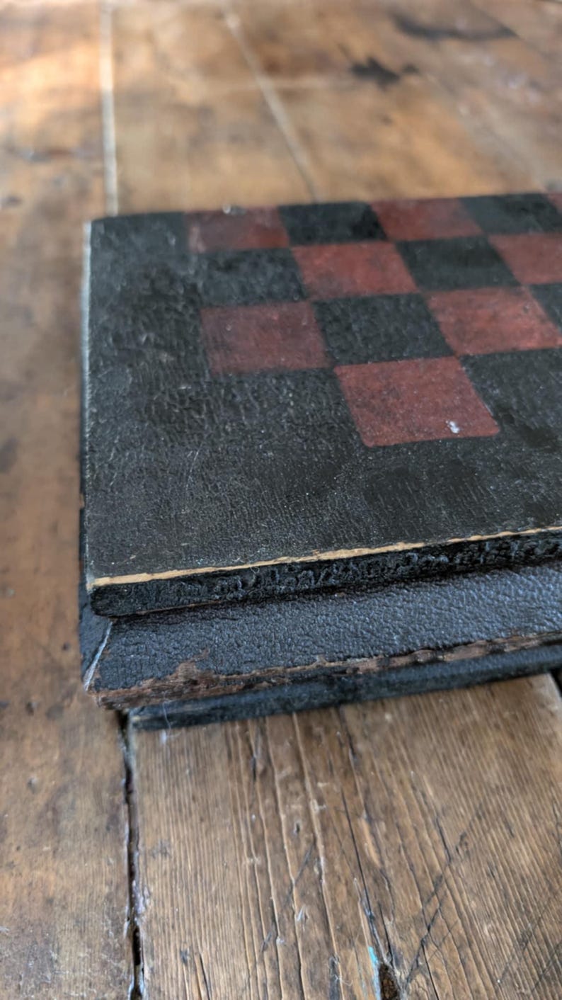 Antique 19th Century Folding Boxwood Portable Checkerboard RARE Old ...