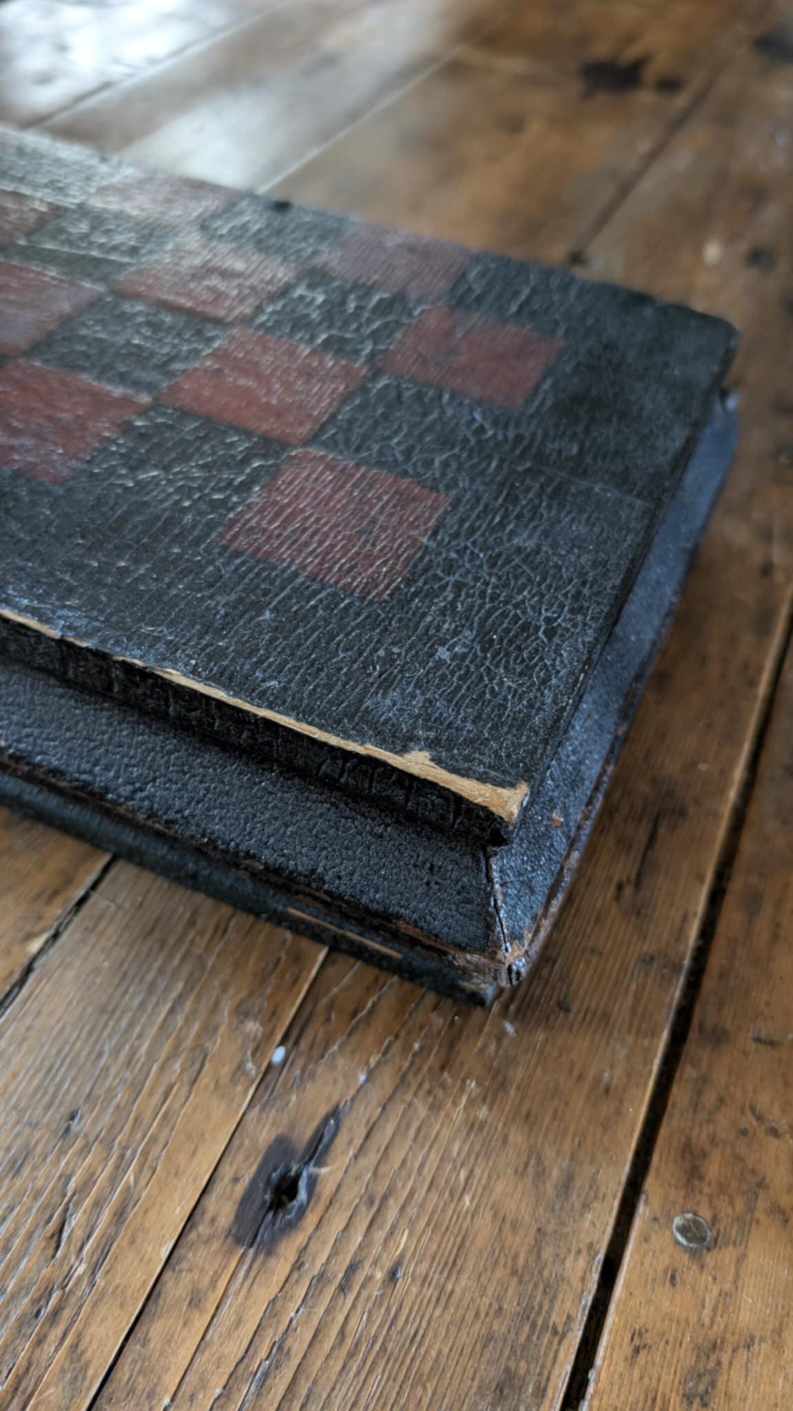 Antique 19th Century Folding Boxwood Portable Checkerboard RARE Old ...