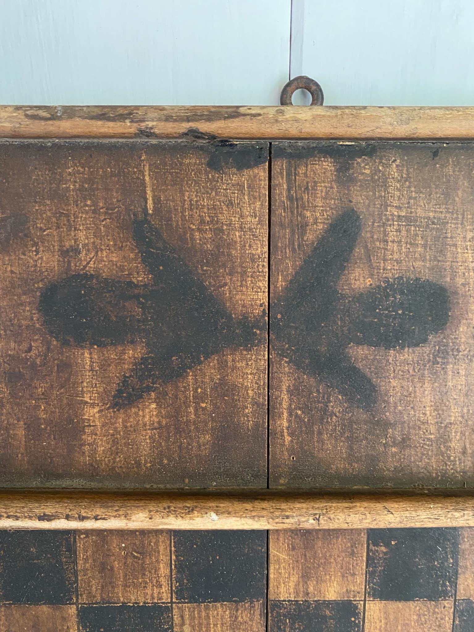 Antique 19th Century Quebec, Canada Checker Game Board, Black Original ...