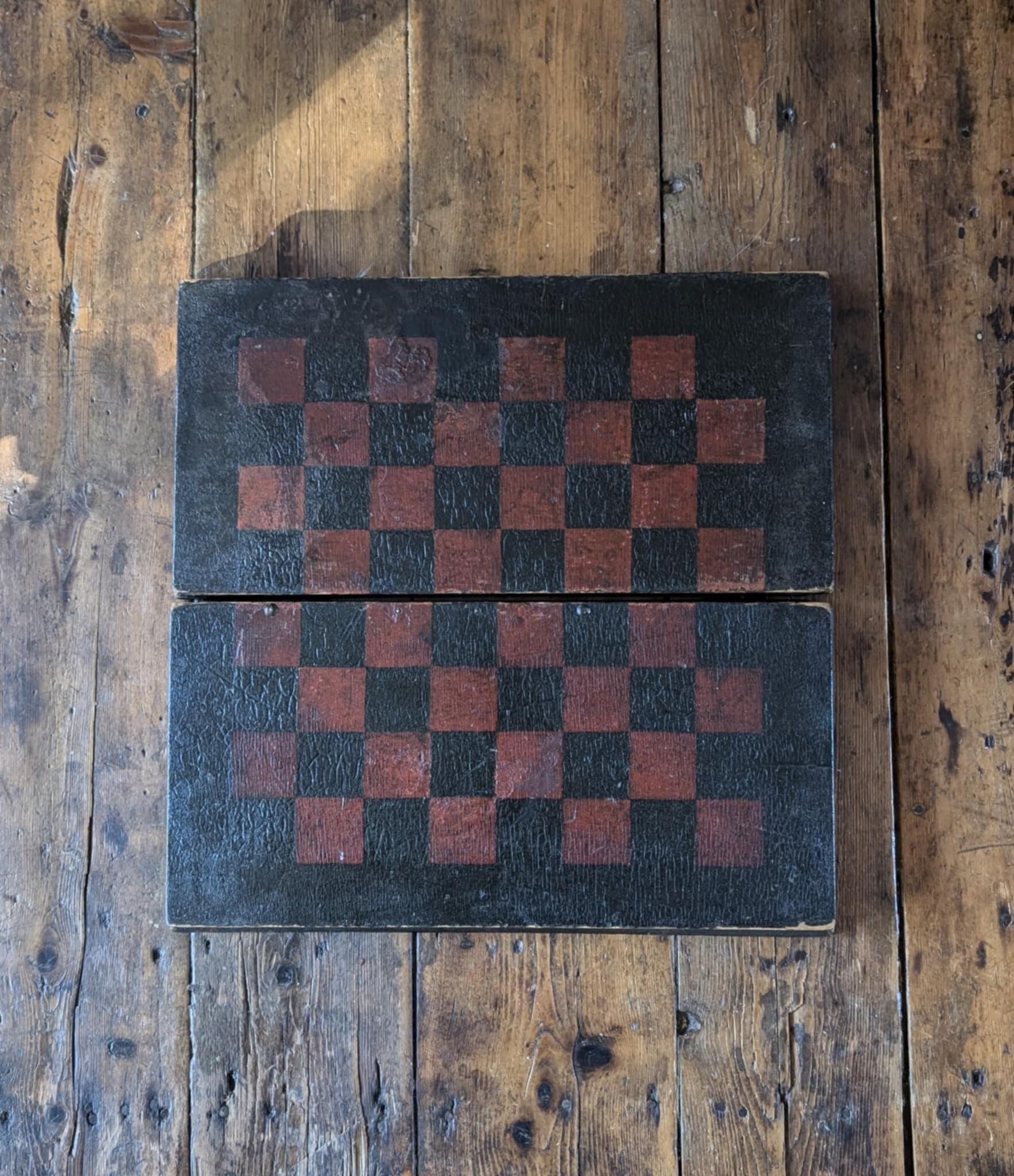 Antique 19th Century Folding Boxwood Portable Checkerboard RARE Old ...