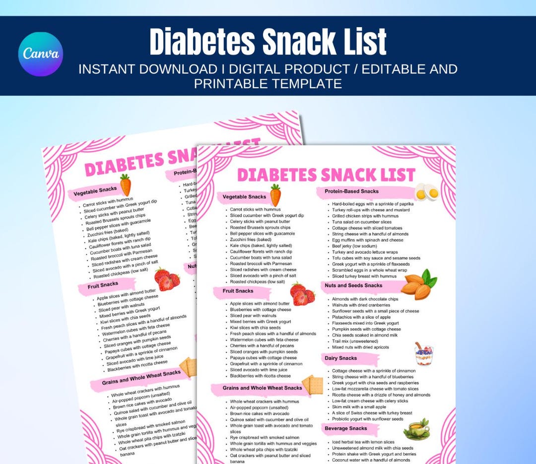 Diabetic Snacks List, Sugar Free Snacks, Diabetes Meal Ideas, Diabetes ...
