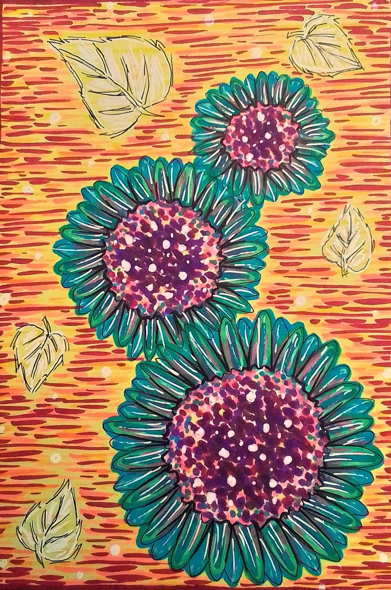Inverted Sunflowers - Etsy