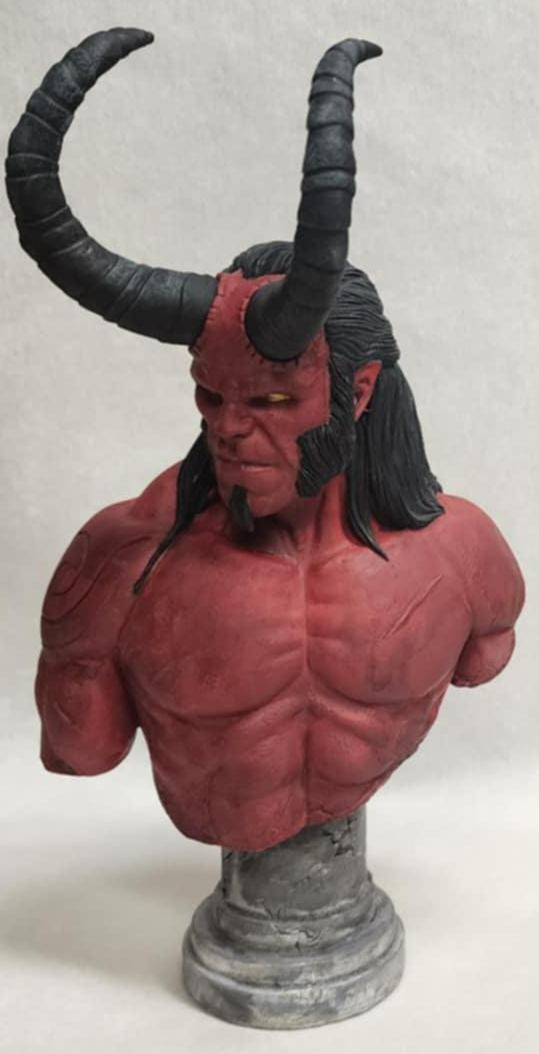 Hellboy Bust 9 Inch Resin Statue Collectible Unpainted Figure - Etsy