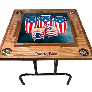 Puerto Rico Domino Table -congas Full - Etsy