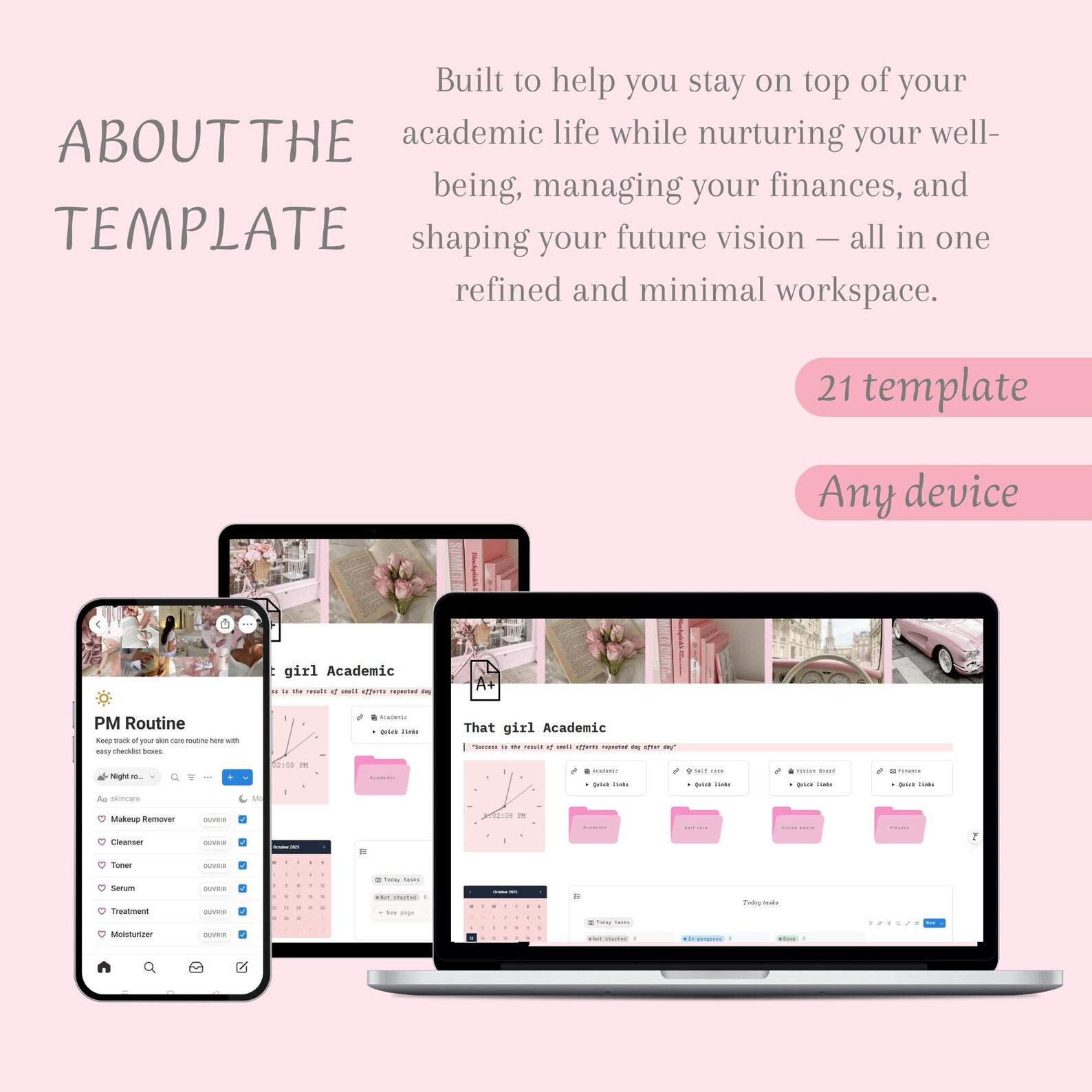 Academic Notion Template | Study Planner for Students | College ...