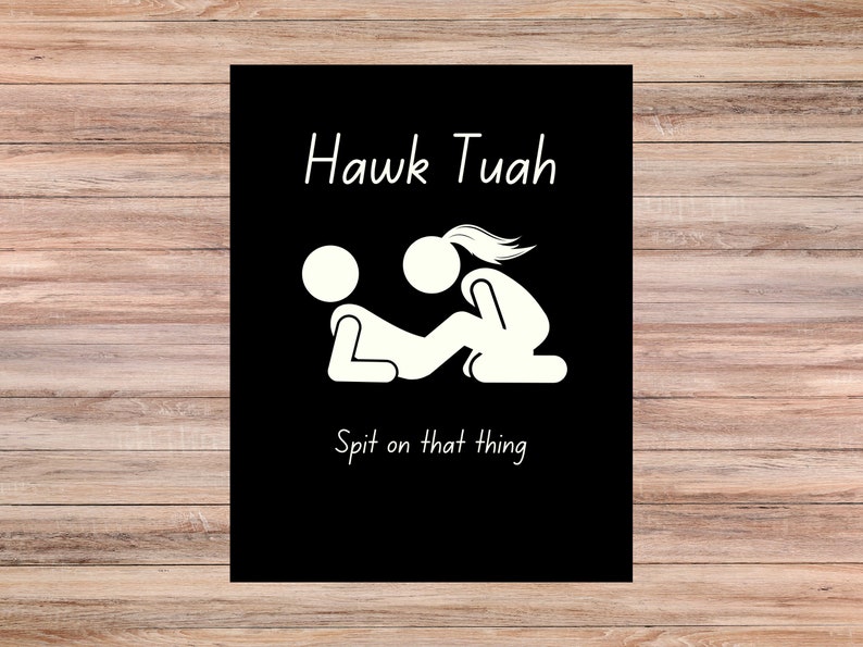 HAWK TUAH 2024 PNG Digital File Spit on That Thang Thing, Viral Hawk ...