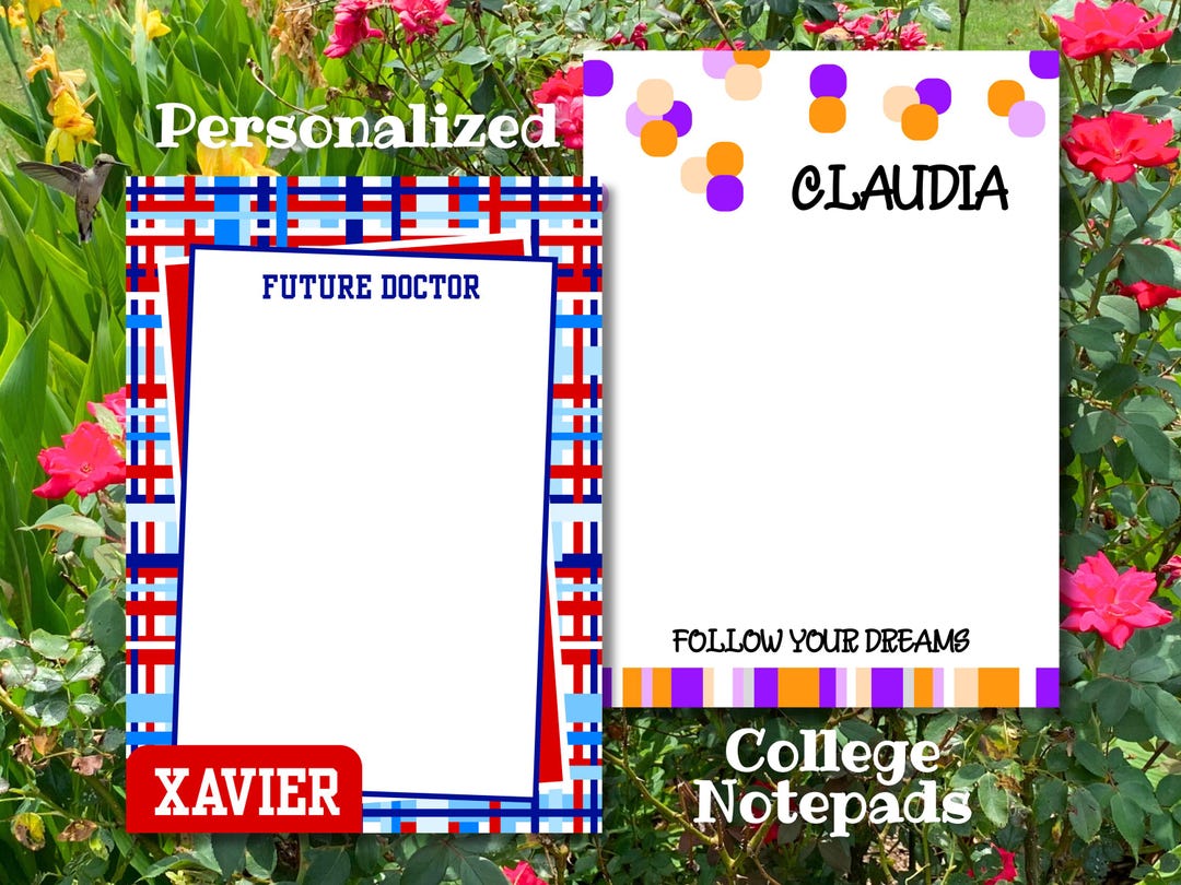 Personalized College Notepad, Custom College Gift, Back to School ...