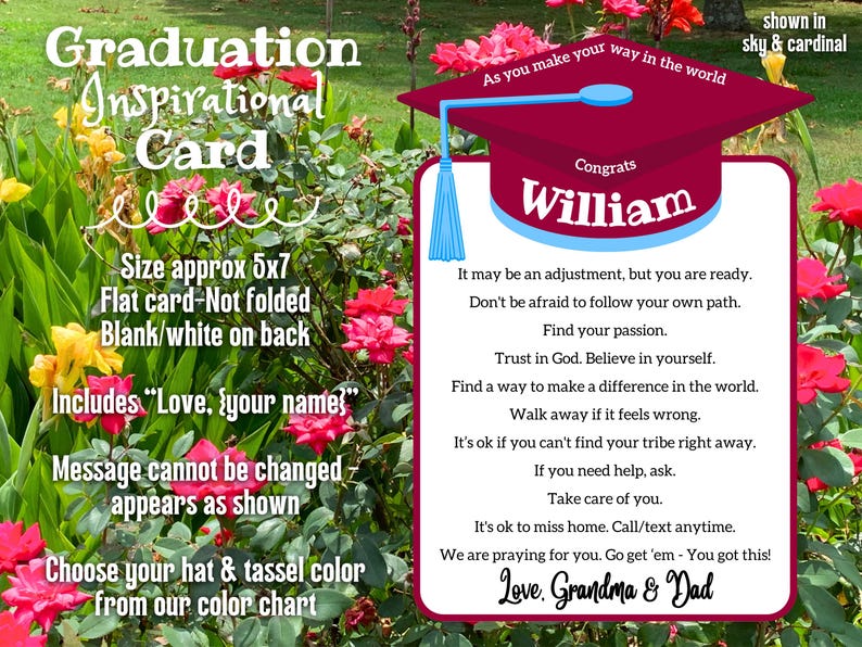 Graduation Card, Schools Color Notepad, Graduate Gift, High School Grad ...