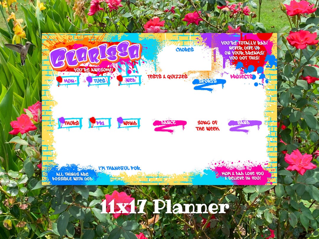 1980s Graffiti Weekly Planner, 80s Nostalgia, 1990s Retro Notepad, Genx ...