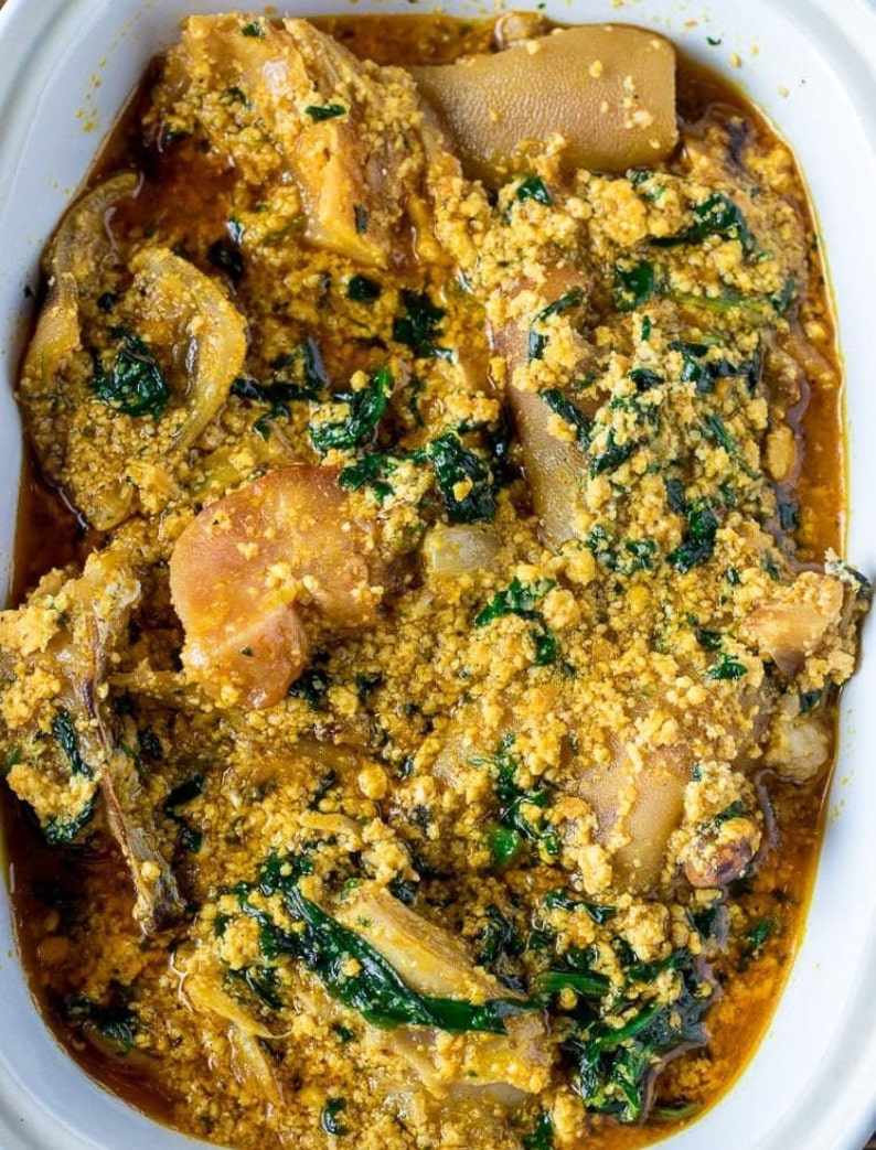 Egusi Soup 12 Servings - Nigerian Egusi Soup With Assorted Meats, Ponmo ...