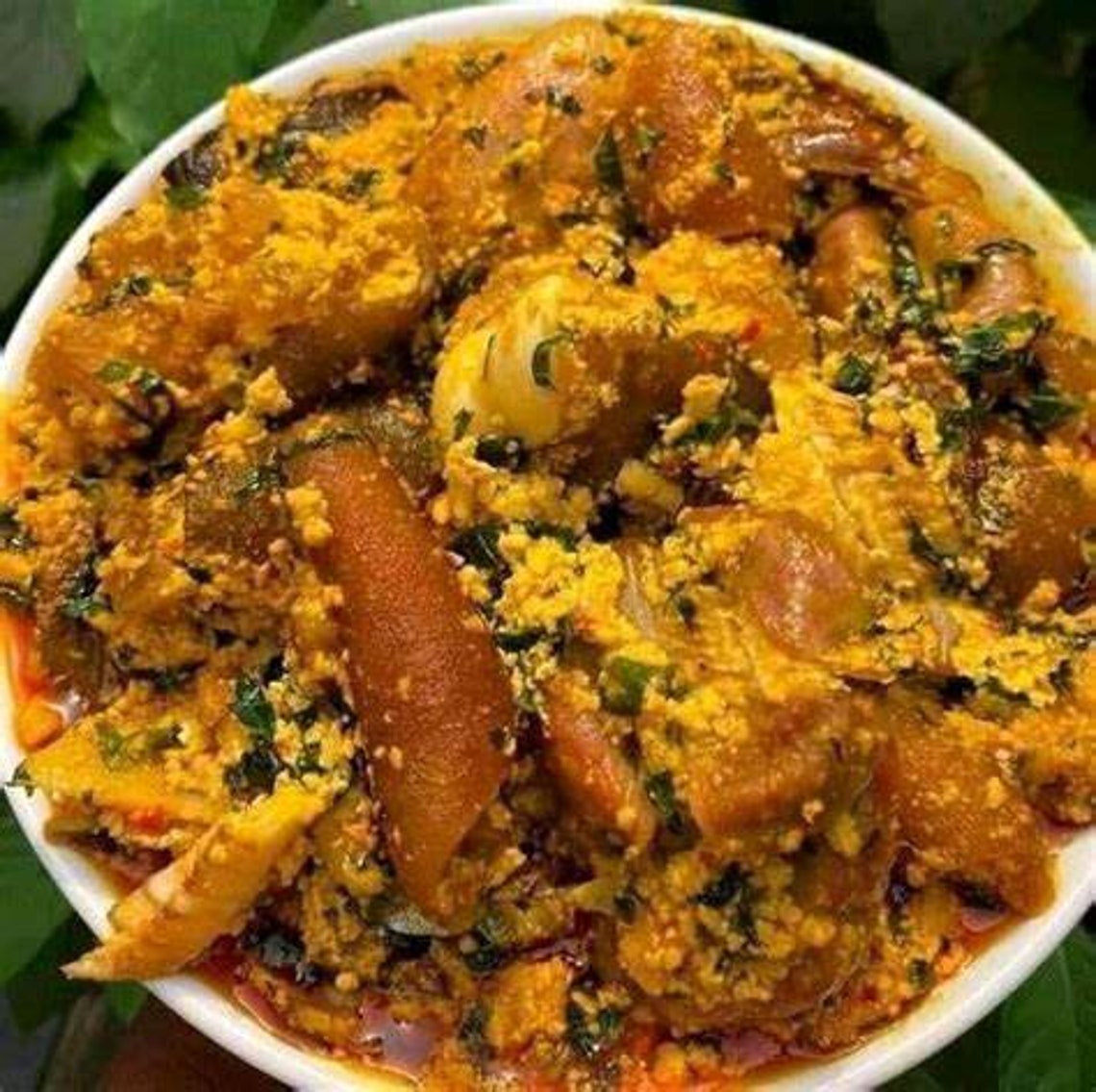 Egusi Soup 12 Servings - Nigerian Egusi Soup With Assorted Meats, Ponmo ...