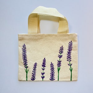 Hand Painted Lavender Tote Gift Bag - Etsy