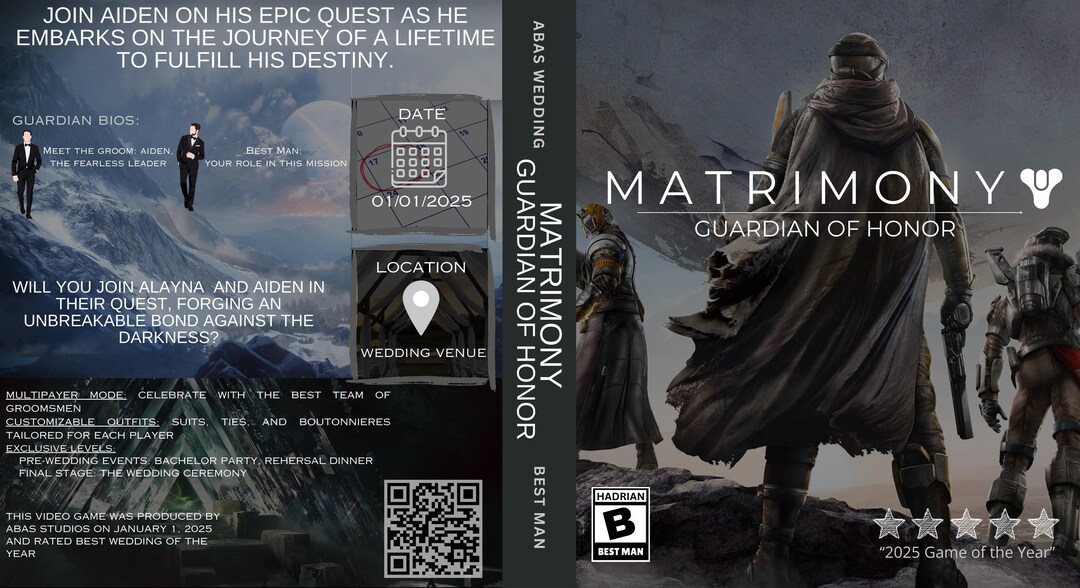 Digital Destiny-themed Groomsmen Proposal Box | Custom Video Game ...