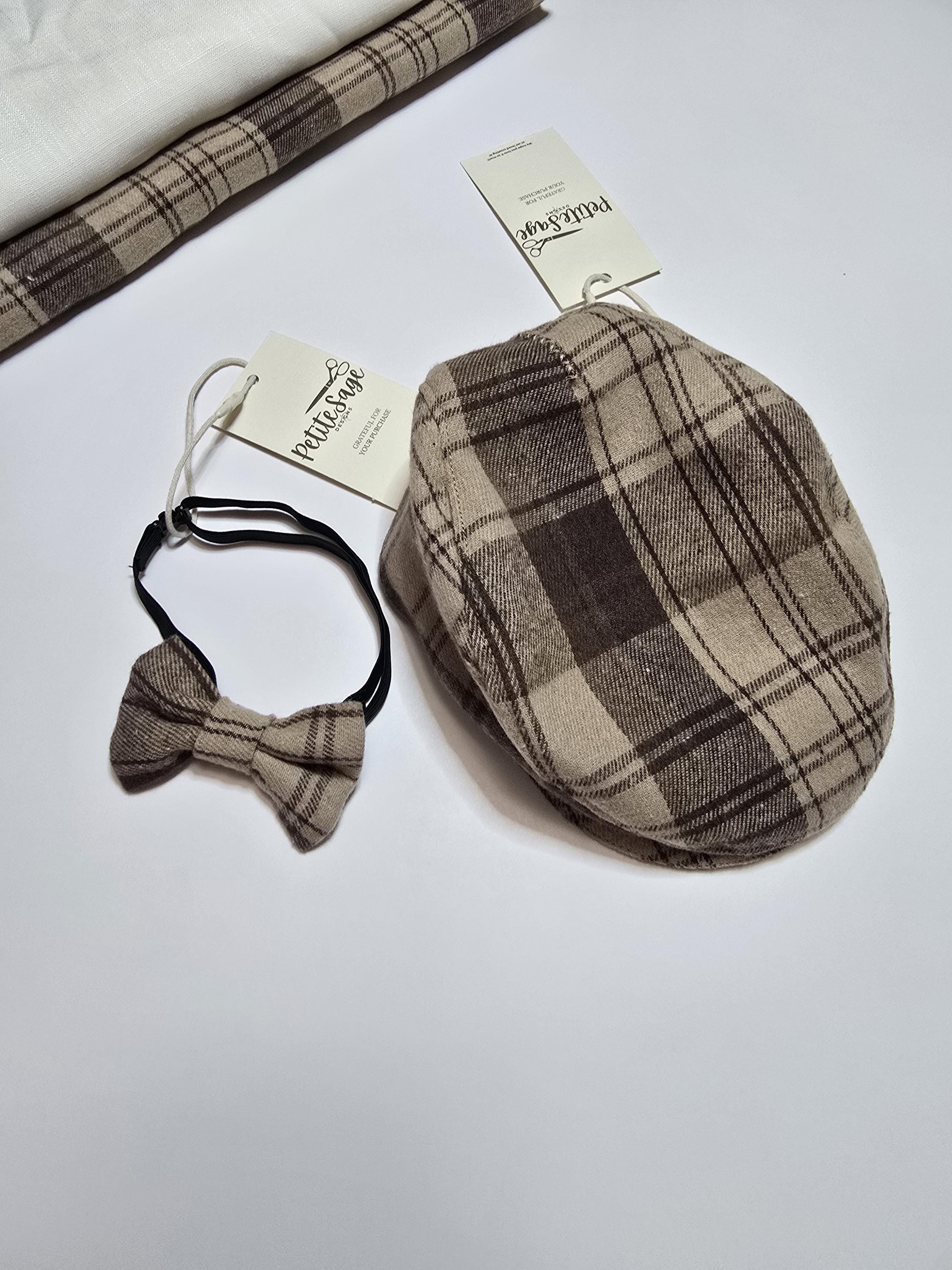 Handmade Baby Boy Plaid Outfit - Suspender Bloomers, Bow Tie, Shirt ...