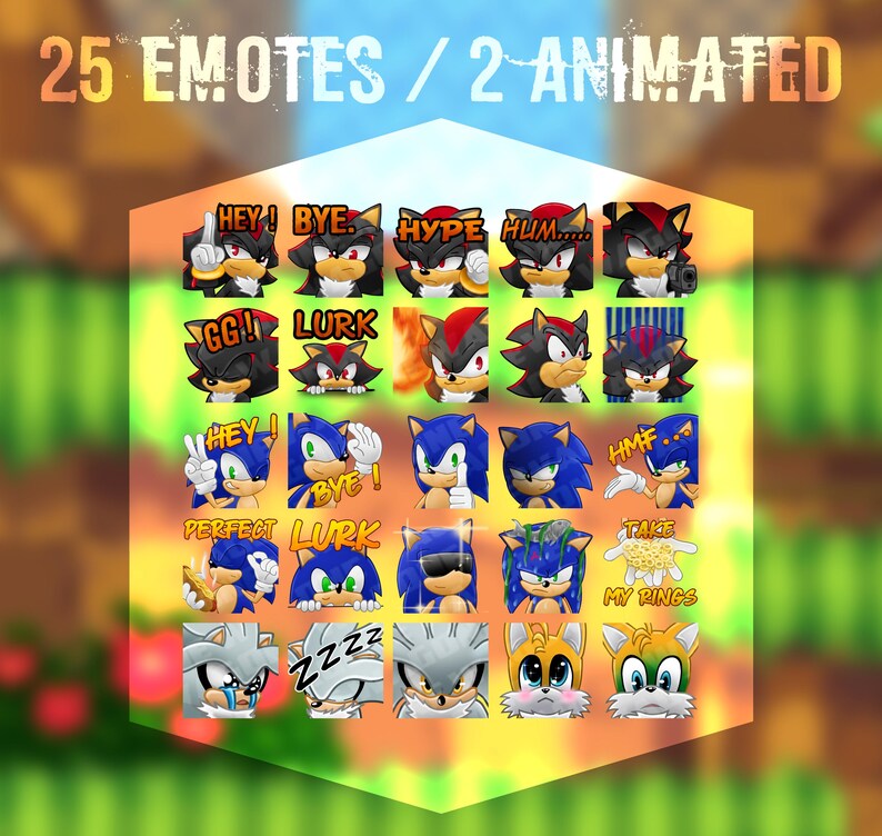 25 Sonic Emoticons + 2 Animated - Etsy