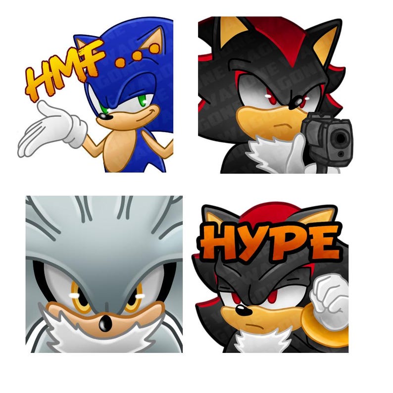 25 Sonic Emoticons + 2 Animated - Etsy