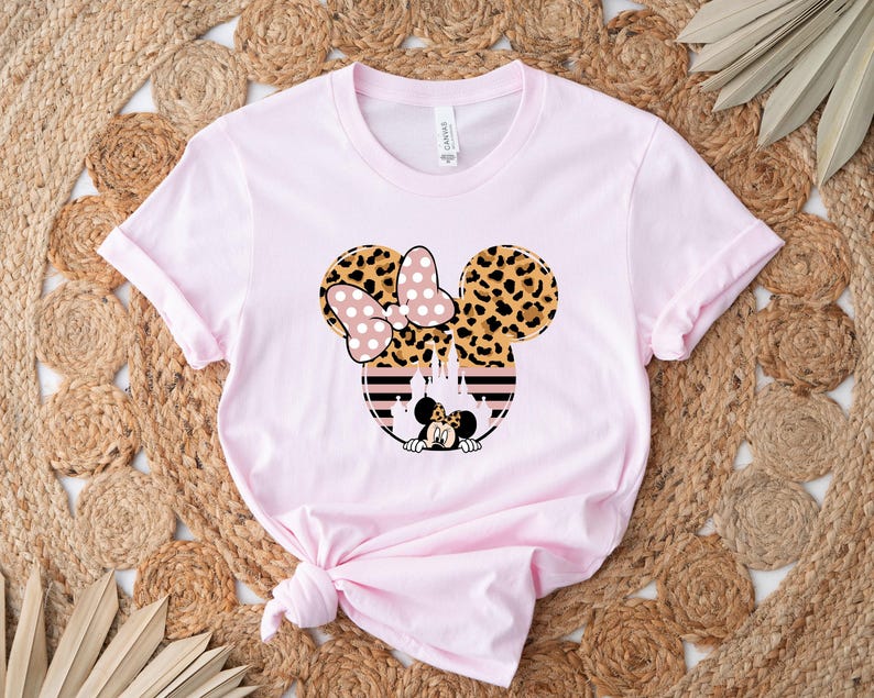 Leopard Print Minnie Mouse Shirt, Cute Disney Mom Shirt, Leopard Minnie ...