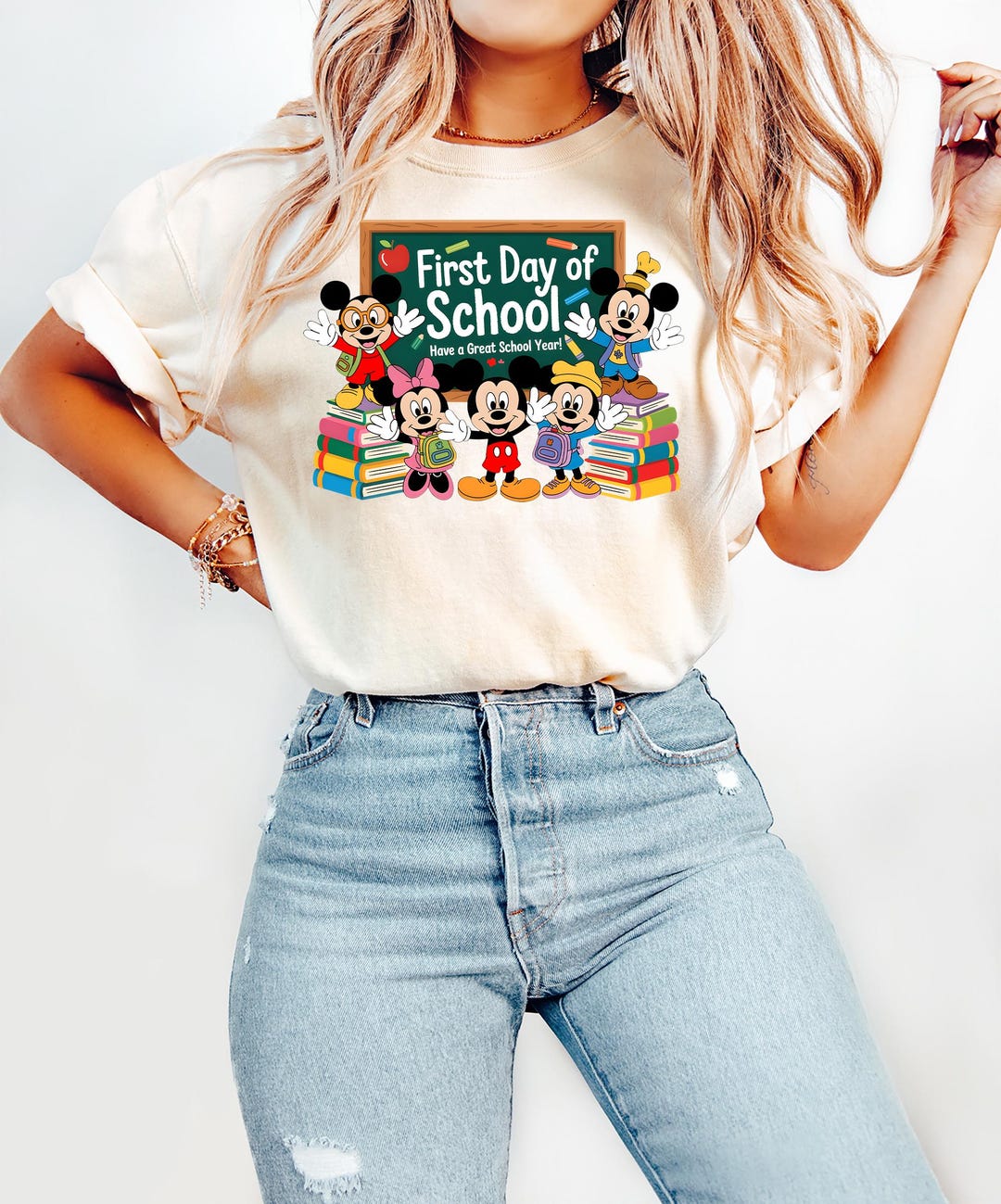 Disney Happy First Day of School Shirt, Mickey and Minnie Back to ...