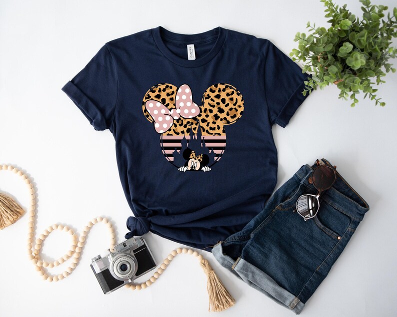 Leopard Print Minnie Mouse Shirt, Cute Disney Mom Shirt, Leopard Minnie ...